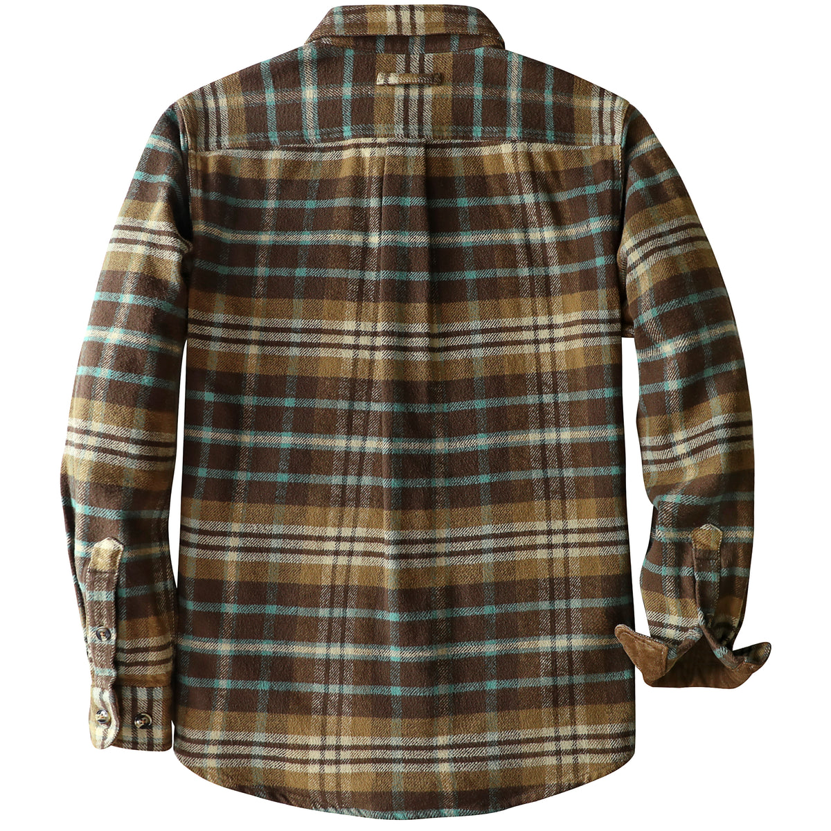 Dubinik® 10.8oz Ultra Heavyweight Green Flannel Shirt for Men Long Sle