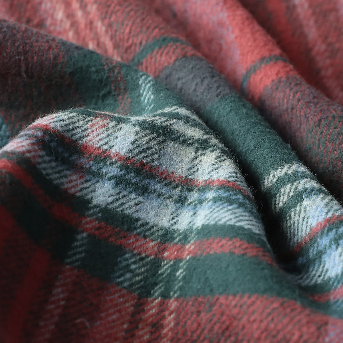 Dubinik® 13oz Ultra Heavyweight Green Flannel Shirt for Men Long Sleev