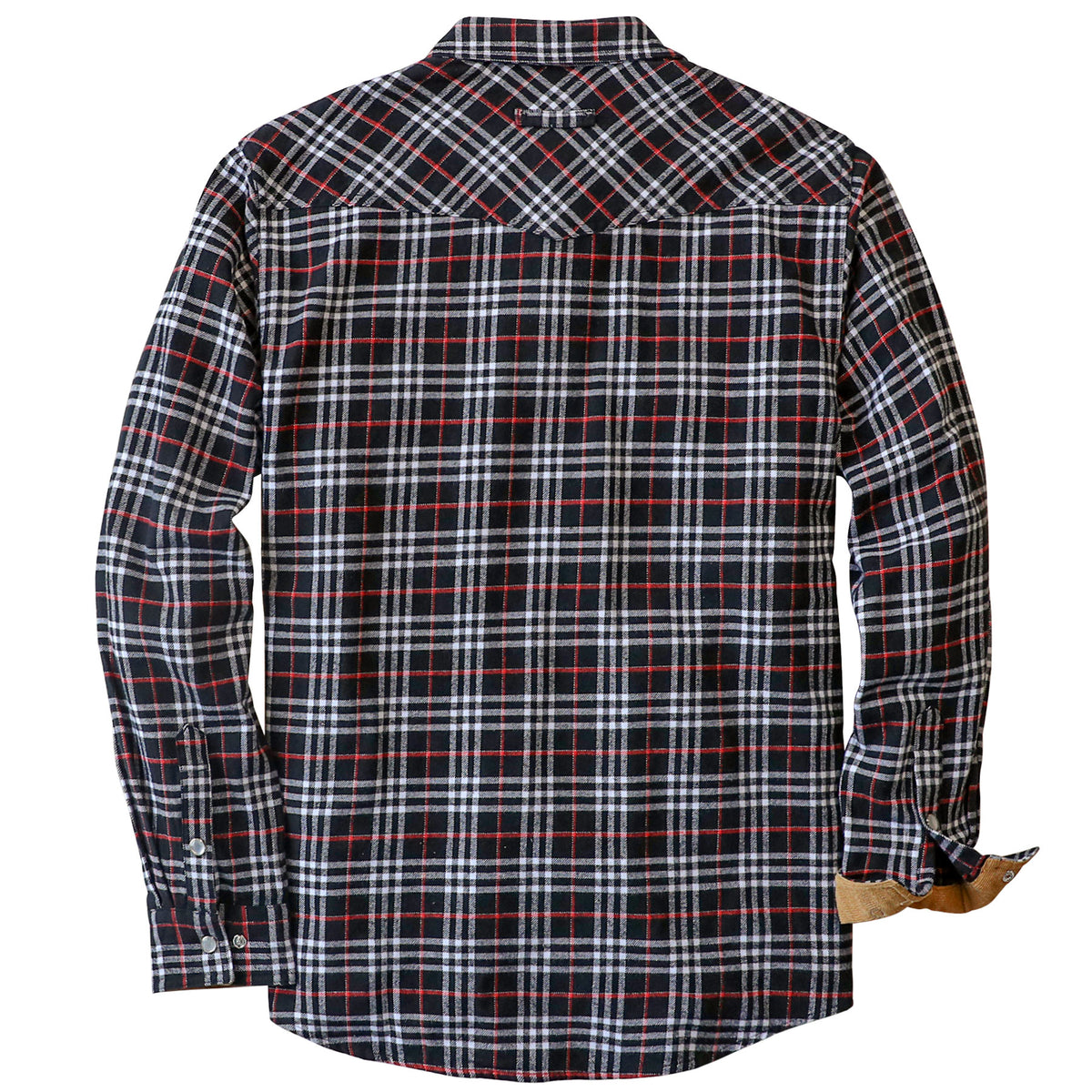 Dubinik® 6oz Men's Long Sleeve Pearl Snap Midweight Flannel Casual Wes