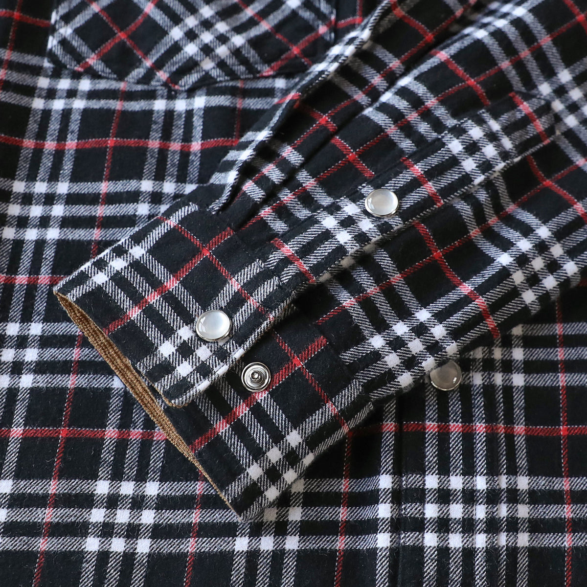 Dubinik® 6oz Men's Long Sleeve Pearl Snap Midweight Flannel Casual Wes