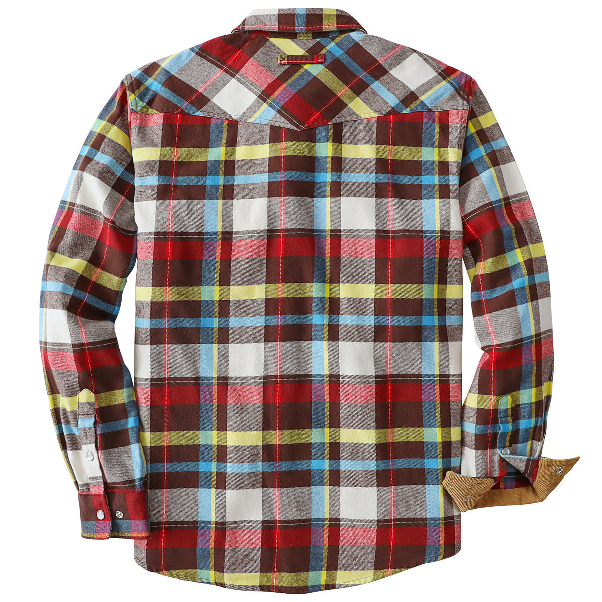 Dubinik® 6oz Men's Long Sleeve Pearl Snap Midweight Flannel Casual Wes